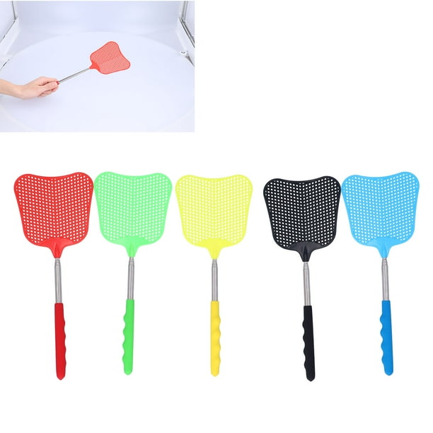 Tapette à Mouche En Plastique 5 Pièces, Avec Tige Rétractable, Tapette ...