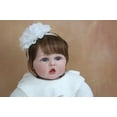 BZDOLL 60cm 24inch Soft Silicone Reborn Baby Doll Like Real Girl Dress ...