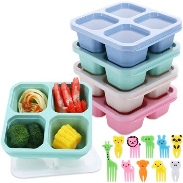 GoBe Kids Bento Style Lunch Box with Snack Spinner Flip - Divided Lunch ...