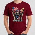 4th of July Raccoon Hot Dog T-Shirt – Patriotic Animal Humor ...