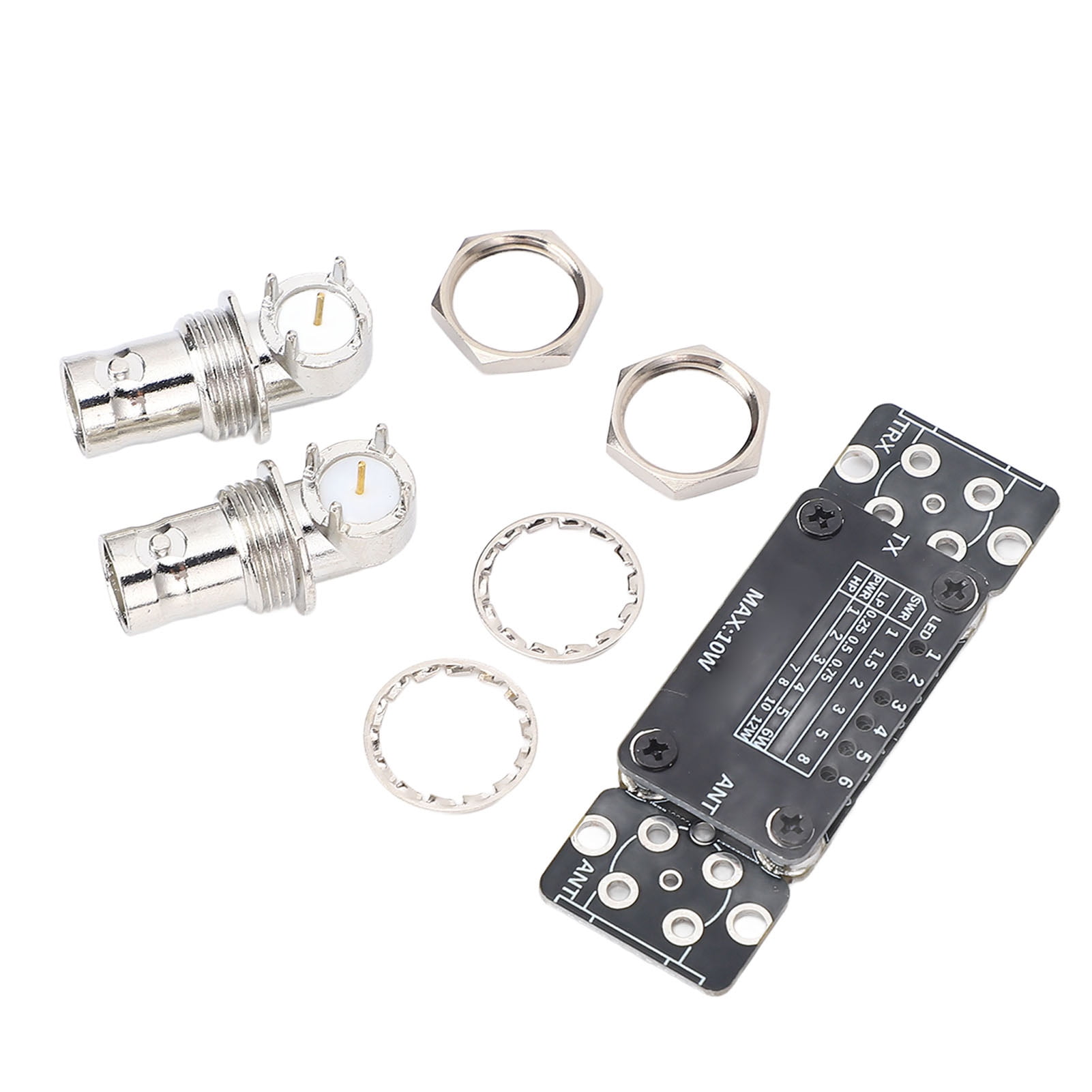 Power SWR Meter, QRP SWR Meter 1-50MHz 10W Removable BNC Plates PCB for ...