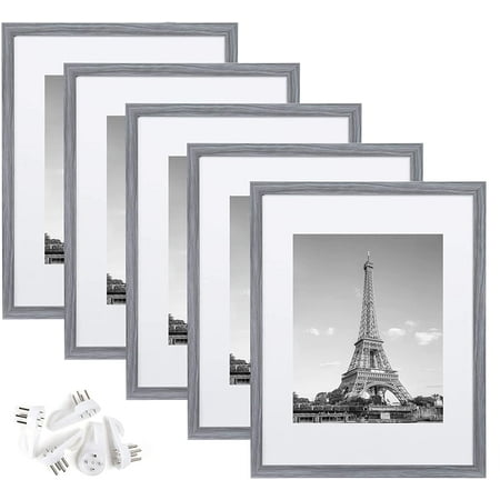 Diayung 11x17 Picture Frame Set of 5,Display Pictures 9x15 with Mat or 11x17 Without Mat,Wall ...