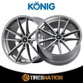 1 Konig 18x8 5X4.50 +45 37O Oversteer Opal Wheel Rim - Walmart.com