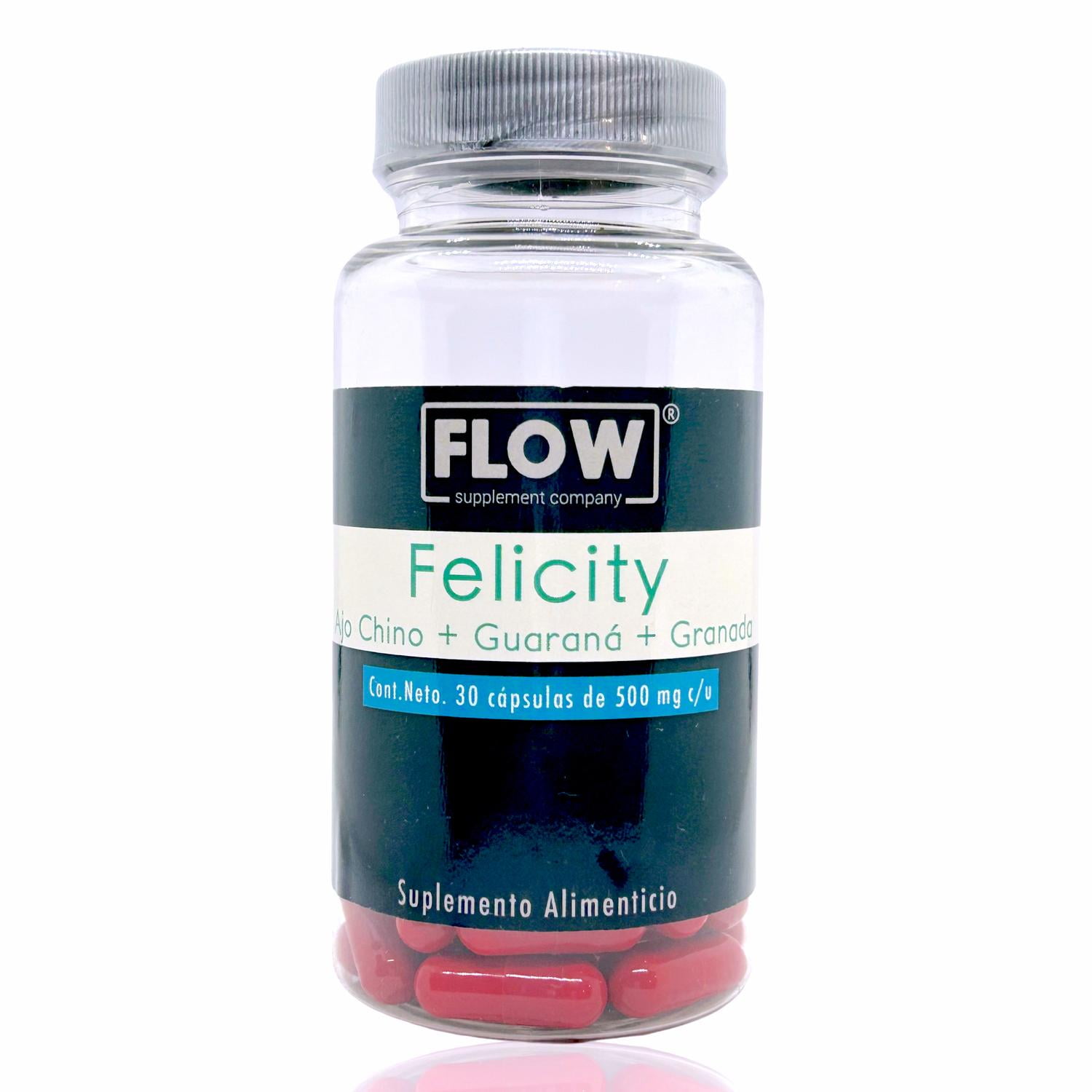 Ajo Chino Guaraná Granada 30 cápsulas FLOW Felicity Flow | Bodega ...