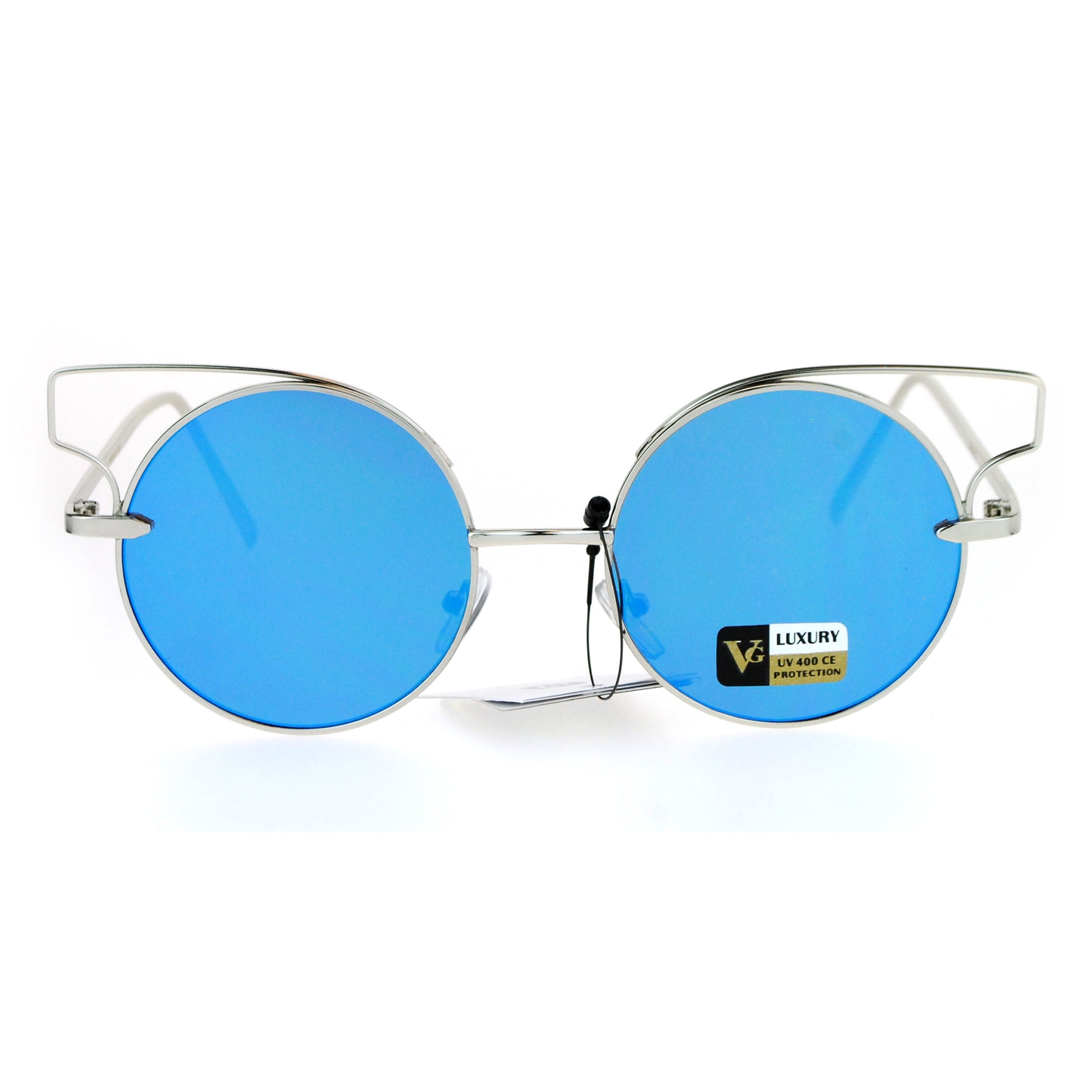 Designer Fashion Metal Wire Horn Rim Round Circle Lens Womens ...