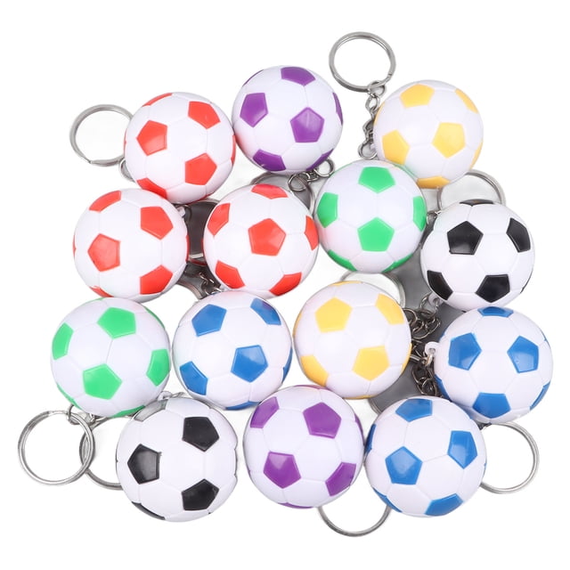 14pcs PVC Soccer Keychains Key Ring Football Keychains Waterproof ...