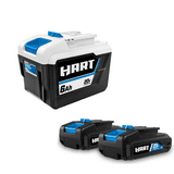HART 20-Volt Lithium-Ion 6.0Ah Battery and 2-Pack 2.0Ah Battery ...