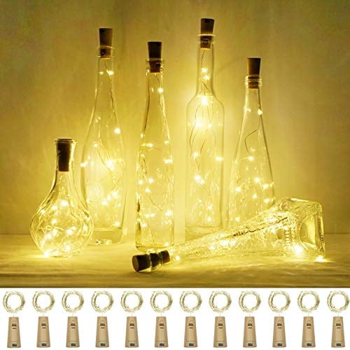 Luces para botellas de vino LoveNite, 12 unidades, funcionan con pilas ...