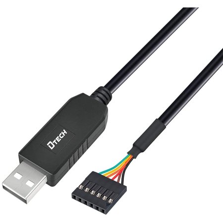 DTECH 10ft 3.3V FTDI USB to TTL Serial Adapter Debug Cable 6 Pin Female ...