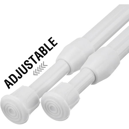 Tension Curtain Rod No Drilling Adjustable 21-39 Inches Spring Tension ...