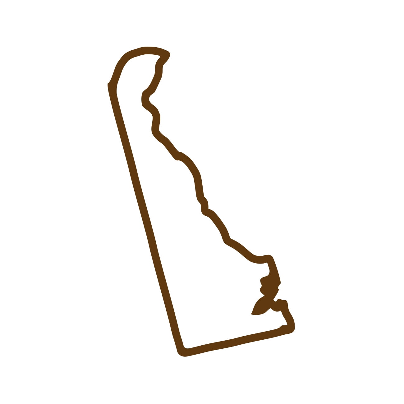 Delaware Outline Sticker Decal Die Cut - Self Adhesive Vinyl ...