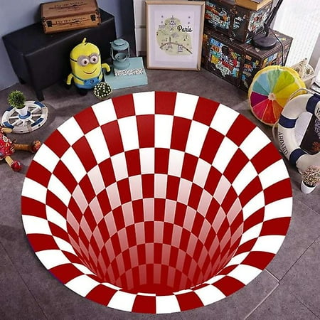 3d Optical Illusion Round Rug, Optical Illusion Non-slip Area Rug ...