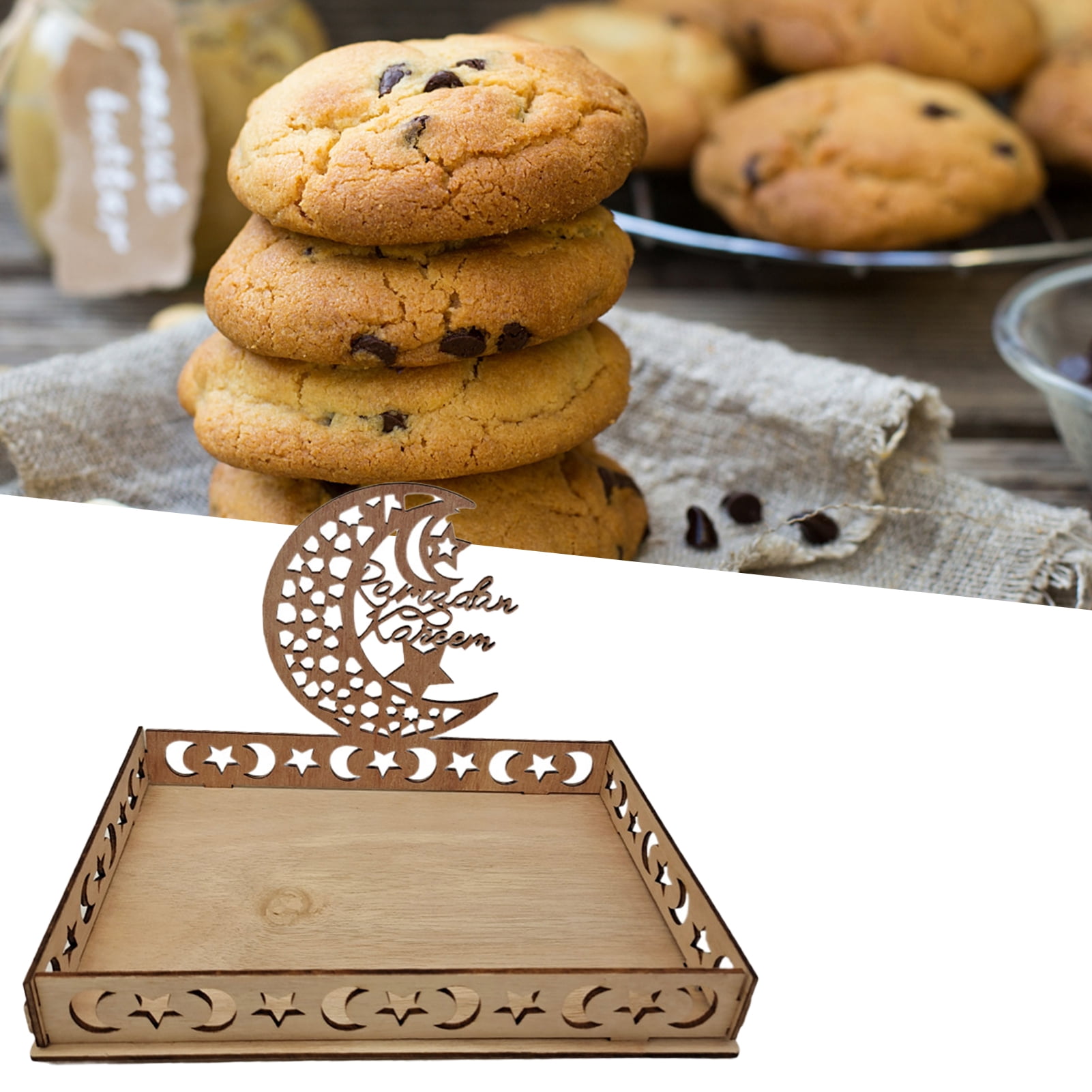 Cheers US Ramadan Wooden Tray Eid Plates for Home,Eid Mubarak Food ...