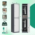 "MIIIKO Metal Locker for Dorm, Staff, 71"" High Steel Storage Cabinet ...