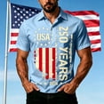 IWRICH 4th of July Shirts for Men Plus Size Patriotic Button down Short ...