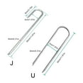 3Pcs L/Ushape Trampolines Rebars Stakes Galvanized Steel Ground Anchors ...