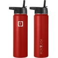 Iron Flask Insulated Water Bottle, 22 Oz, Fire Red, Stainless Steel ...