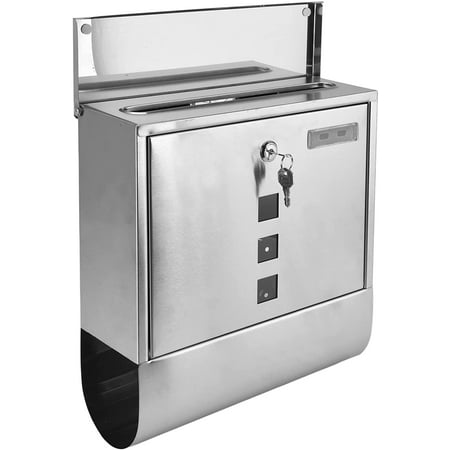 Mail Manager Lockable Security Mailbox with 2 Keys in Stainless Steel ...