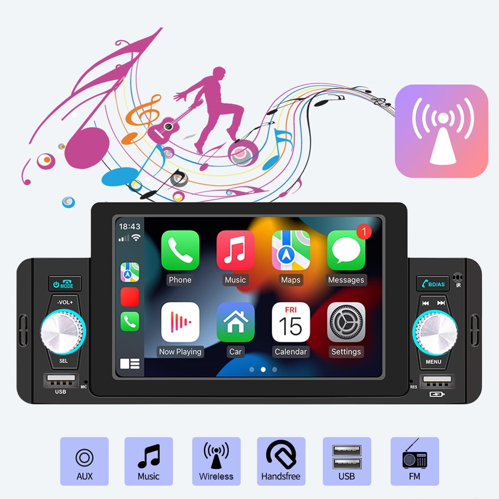 Unidad Principal de Audio Btafrte Reproductor Multimedia 1 Din ...