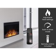Hanover Glenwood Electric Fireplace Heater with 59-In. White TV Stand ...