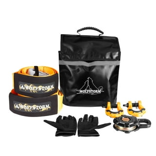 WOLFSTORM 4" x 8FT Tree Saver Winch Recovery Tow Pull Strap 4X4 Offroad ...