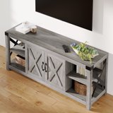 Large 59'' Farmhouse Wood TV Stand for TVs up to 65'', with Adjustable ...