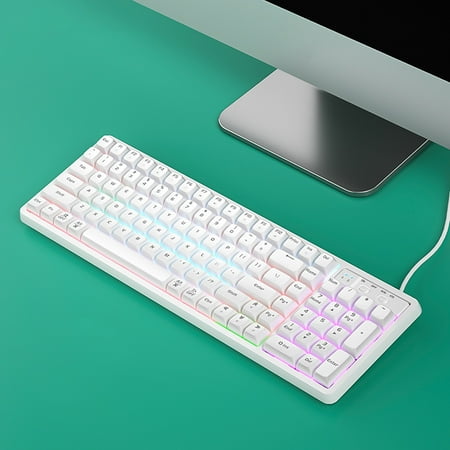 Flywake Mechanical Keyboard Wired Compact PC Keyboard Mechanical Gaming ...