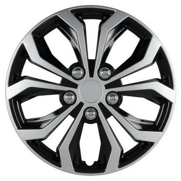 Pilot Automotive 16" - Wheel Covers Universal Hubcaps Chrome & Black ...