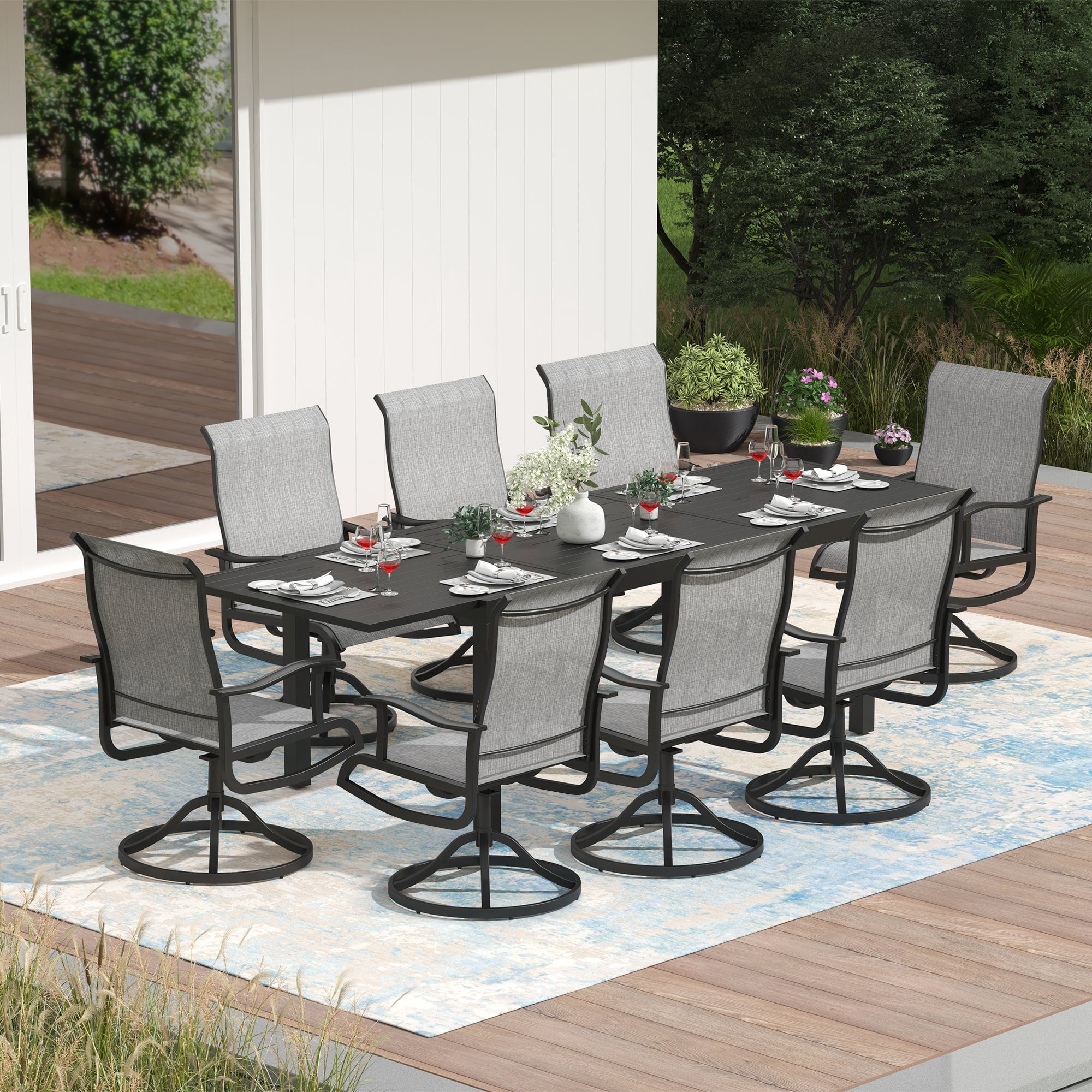 Click here for Innumia Outdoor Swivel Patio Dining Chairs Set Of... prices