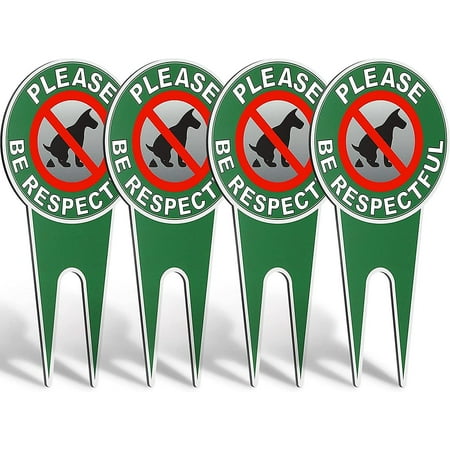 4 Pieces No Poop Dog Signs Please Be Respectful No Pooping Dog Lawn ...