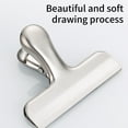 8Pcs Stainless Steel Clip File Paper Clamps Metal Hinge Clip File Paper ...