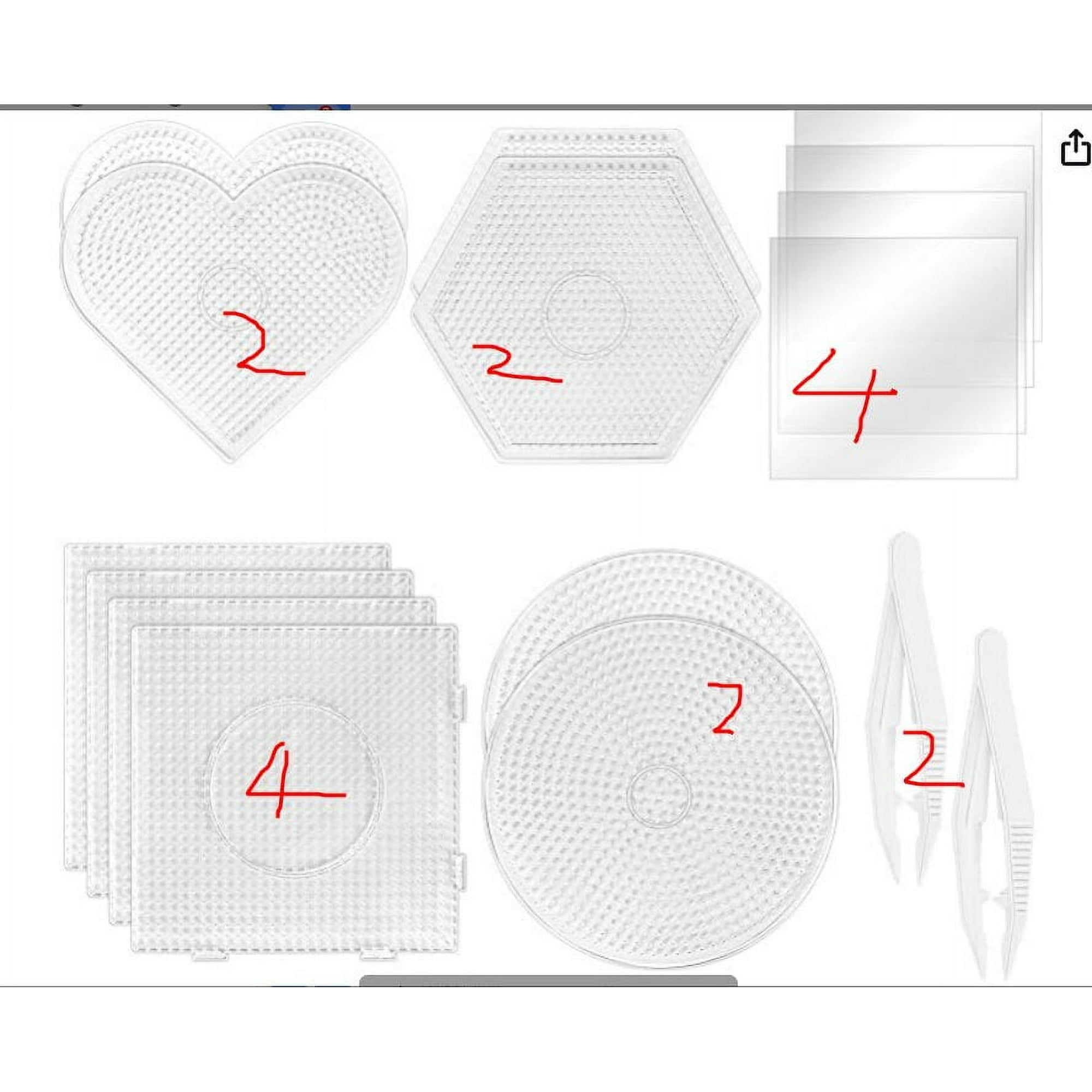 Click here for Homemaxs 1 Set Of Large Fuse Beads Boards Clear Pl... prices
