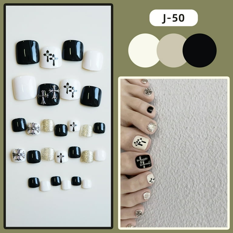 Cross Toe Nail Designs