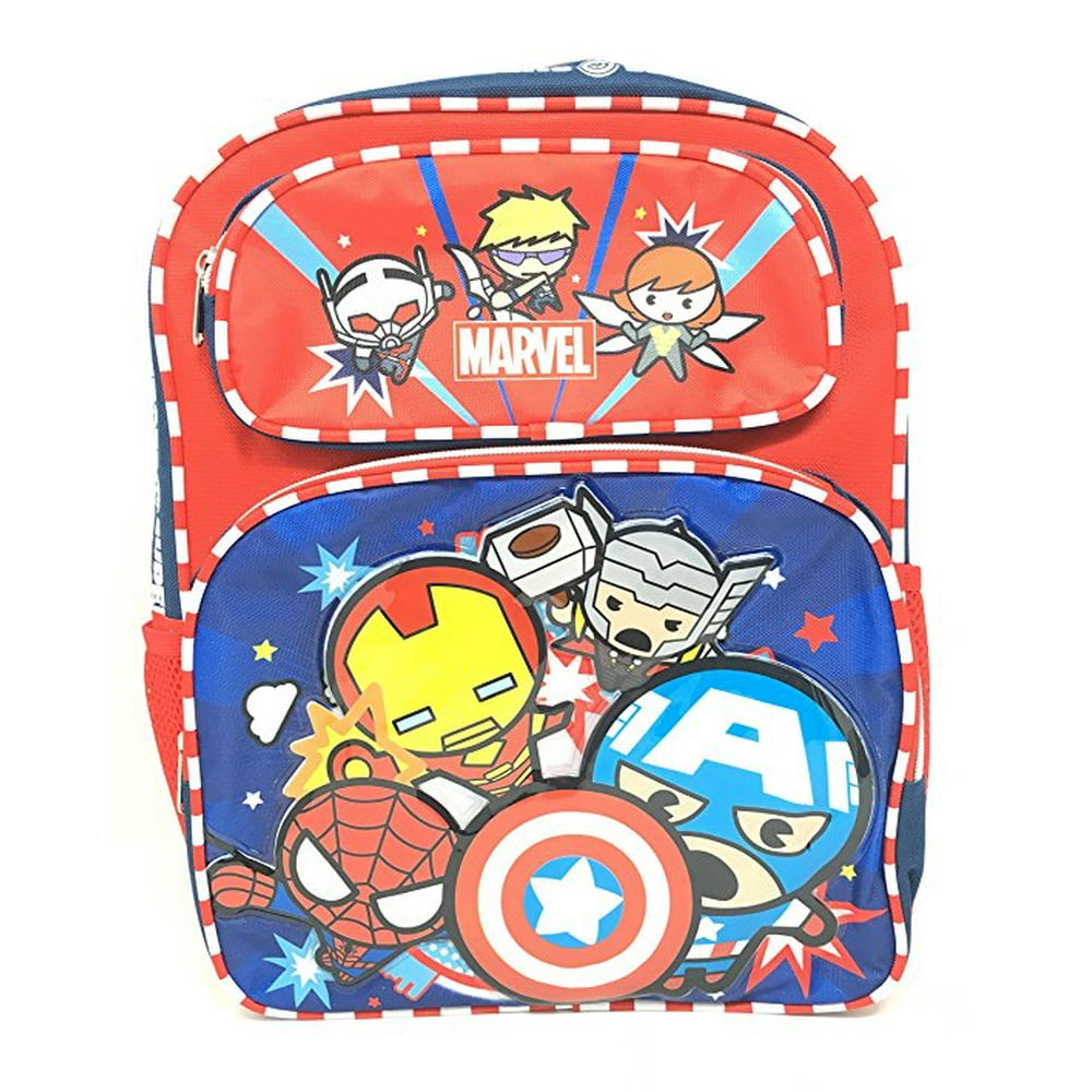 Marvel - Medium Backpack - - Avengers Cute Red/Blue 14 School Bag ...