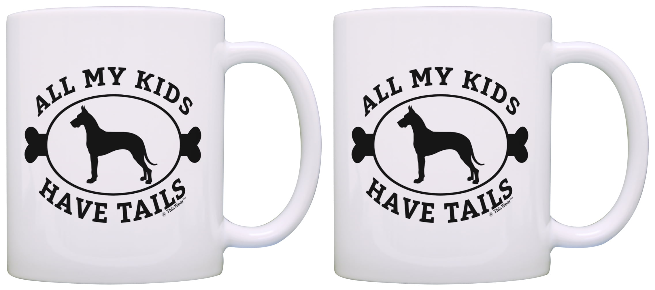 ThisWear Great Dane Mom All My Kids Have Tails Great Dane Rescue Gift ...