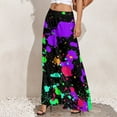 Colorful Neon Paint Pants Female Pretty Splatter Print Streetwear ...