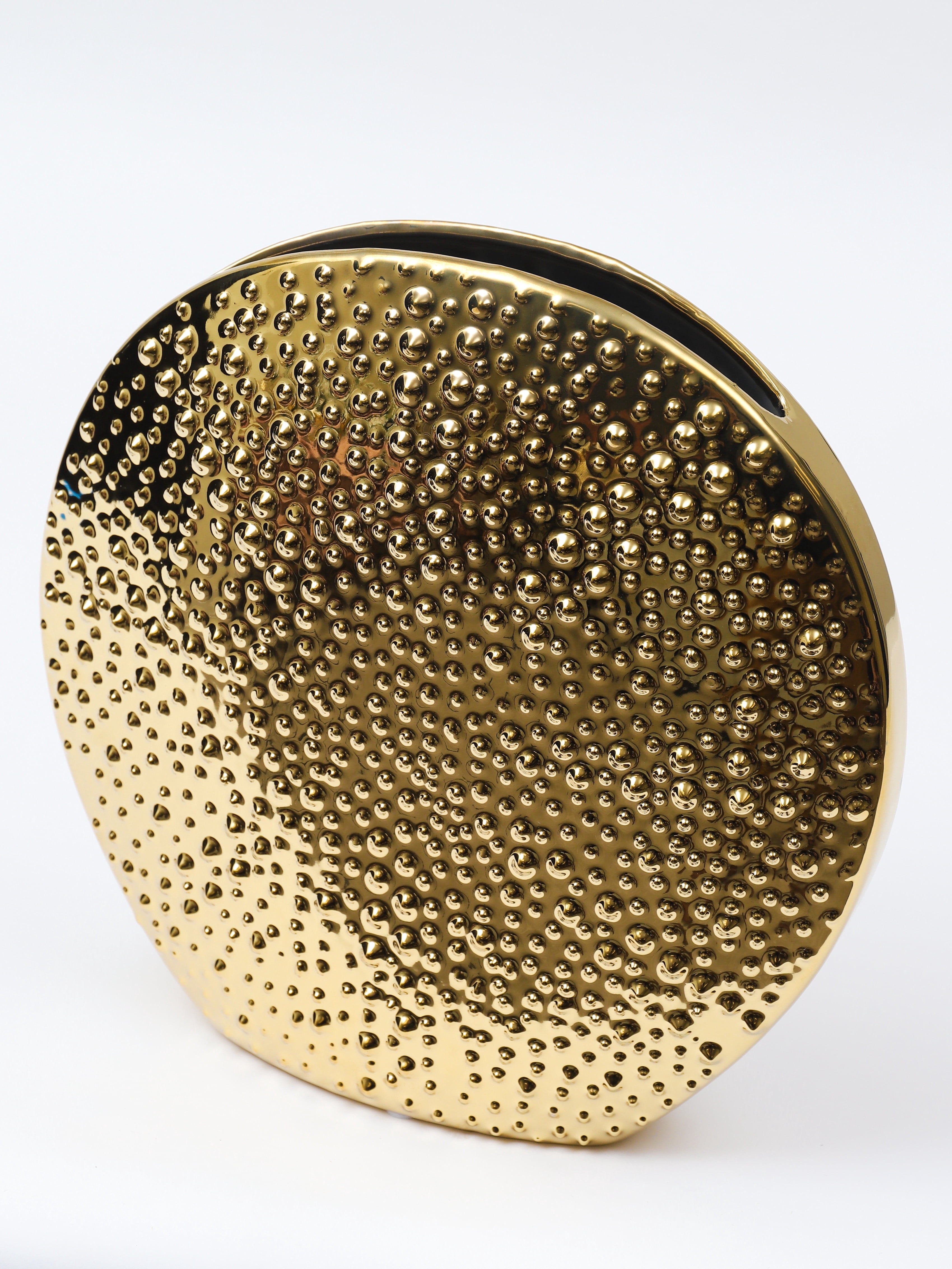 Inspire Me! Home Decor Studded Gold Round Vase - Walmart.com