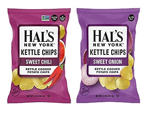 Hal's New York Kettle Cooked Potato Chips, Gluten Free, 2oz (Sweet ...