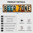 Beer Zone Tin Signs 16*4 Inches "Beer Zone" Bar, Garage, Patio Decor ...