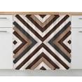 Aztec Bohemian Cabinet Curtains 10" W x 11" L Modern Neutral Wooden ...