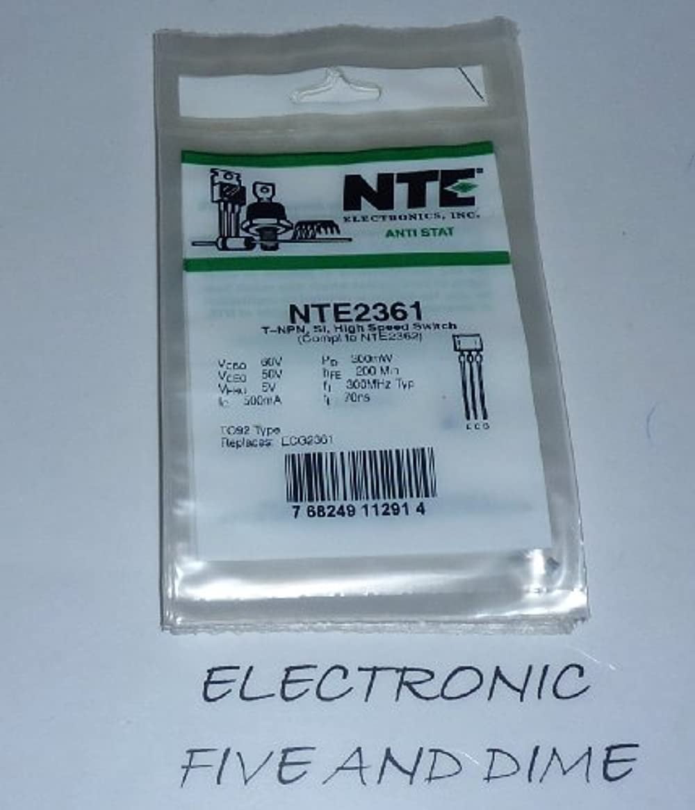 NTE Electronics NTE2361 TRANSISTOR NPN SILICON 60V IC=0.5A TO-92 TYPE CASE - Walmart.com