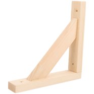 BESTONZON Triangle Wood Shelf Bracket Wooden Floating Shelf Support ...