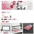 136 Key Keycap Set, Side Print Translucent Keycaps Ergonomic for Gaming ...