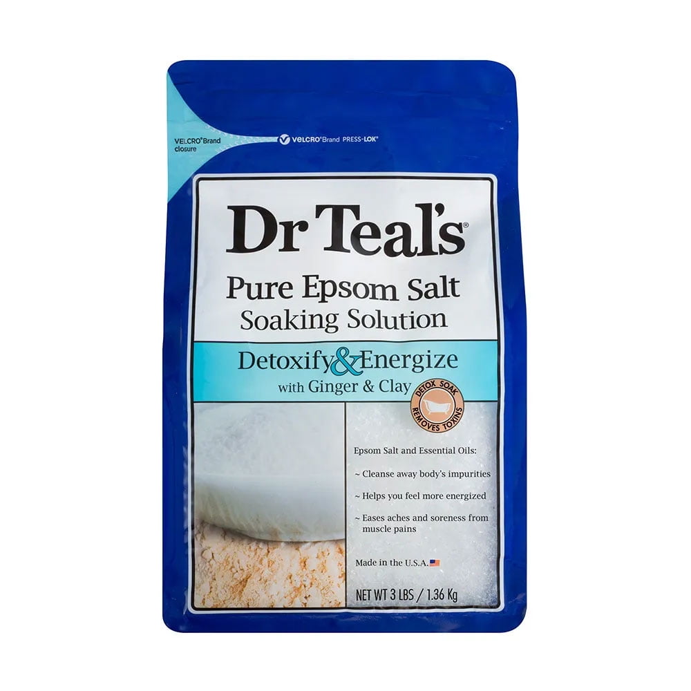 Dr Teals Epsom Salt Soaking Solution Detox Ginger Clay, 3 LB. - Walmart ...