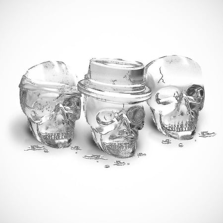 New Skull Ice Cube Silicone 6 Skull Face Ice Cubes 6 Holes Silicone Ice ...