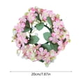 Artificial Floral Candle Ring Wreath, 7.87in Wildflower Multi-Style ...