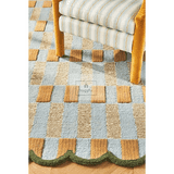 Matilda Goad hand tufted plaid carpet and Irregular Shape Woolen ...