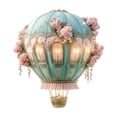 2D Acrylic Hot Air Balloon Ornament Shatterproof Hanging Pendant Wall ...