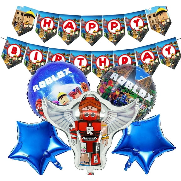 7 PCS Birthday Party Balloons Pixel Roblox Balloons Pixel Style Gamer ...