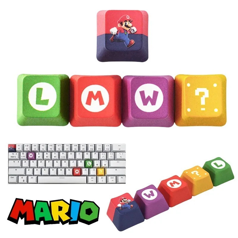 5 teclas de Super Mario Bros, teclas de Anime Retro para teclado ...